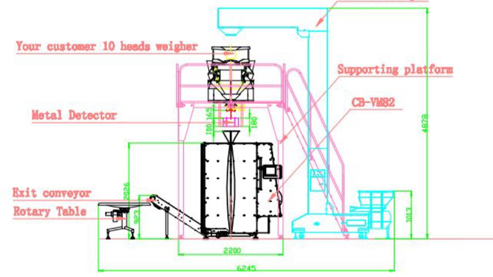 Автомат упаковки сыпучих продуктов в дой-пак-пакеты с zip-lock-застёжкой CB-VM82