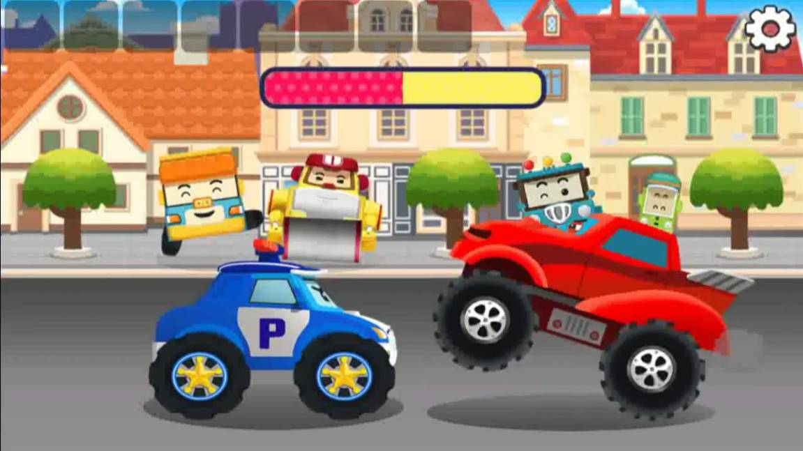 Робокар Поли против страшных Монстров Грузовиков|Учим Цвета на Английском