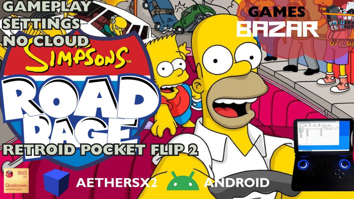 The Simpsons: Road Rage на андроид запуск и настройки AetherSX2 Retroid pocket flip 2 #games