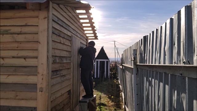Поставил дверь. Миграция вещей. Уборка территории. #урожай2025