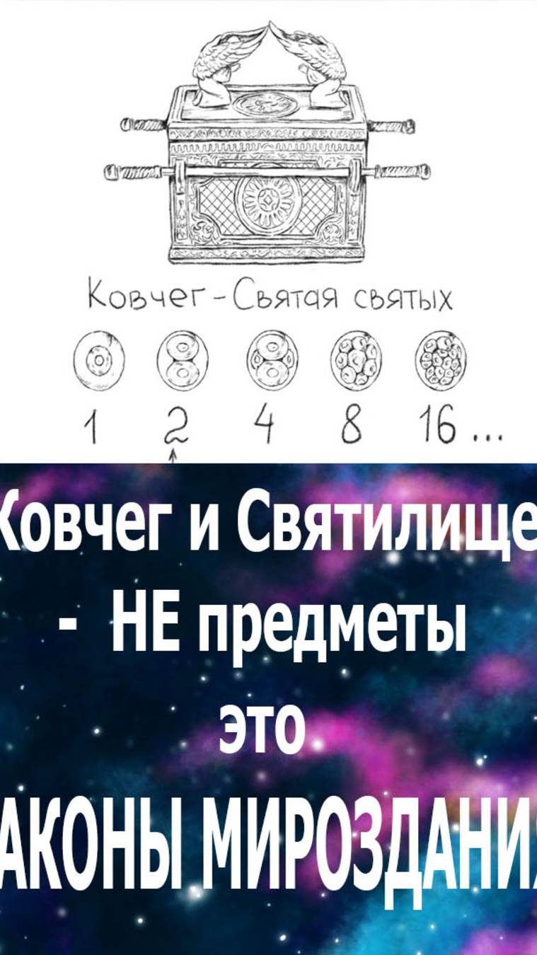 Ковчег и предметы Святилища - не материальные вещи , а законы мироздания. Реальная жизнь. 369