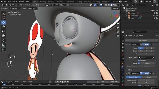 Урок 6. Моделируем рот персонажа в Blender 4.2