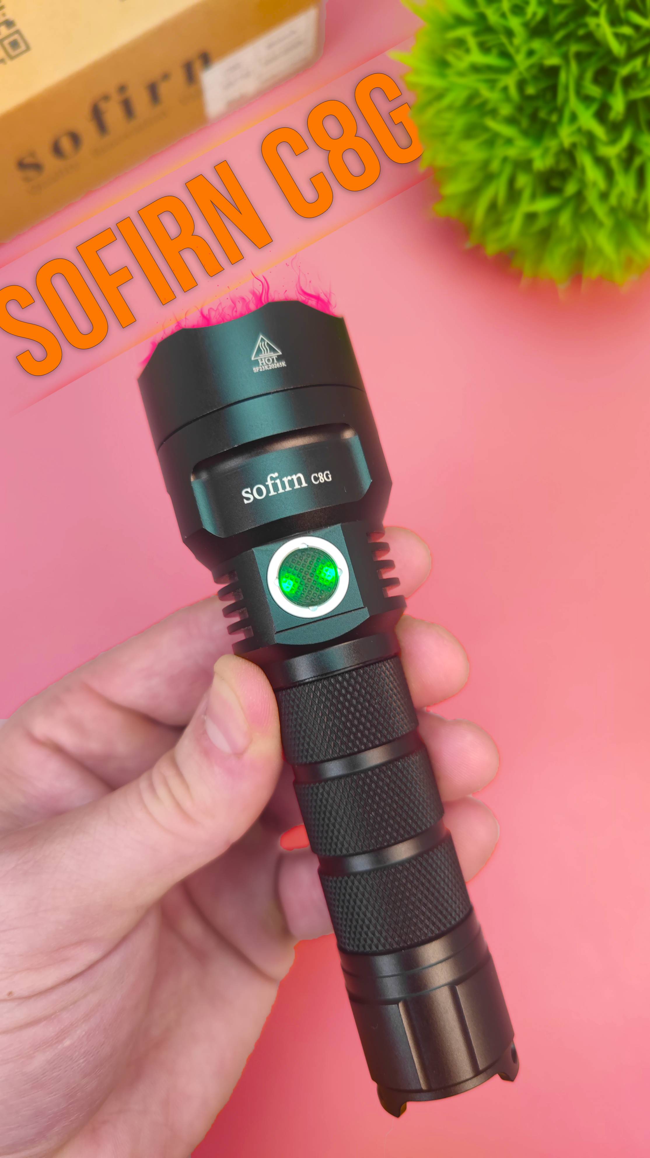 Sofirn C8G - Сверх ДАЛЬНОБОЙНЫЙ ФОНАРЬ с ДАЛЬНОСТЬЮ 565 Метров, светодиодом SST40, 2000 люмен, IPX8!