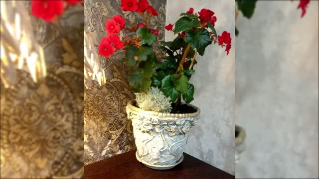 Хочу показать как я декорирую  цветочный горшок.