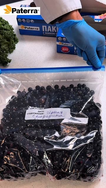 Пакеты с замком-слайдером для хранения и замораживания продуктов PATERRA