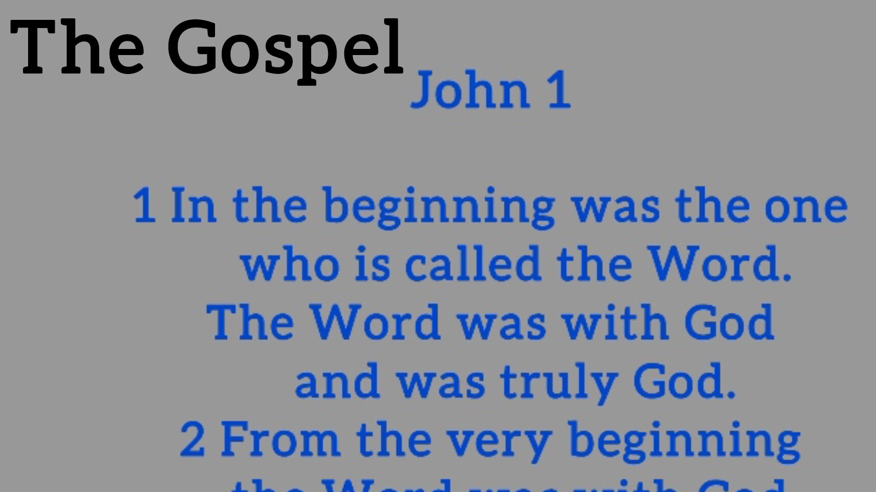 The Gospel _ John 1 - Contemporary English Version (Anglicised) 2012. Audiobook.
