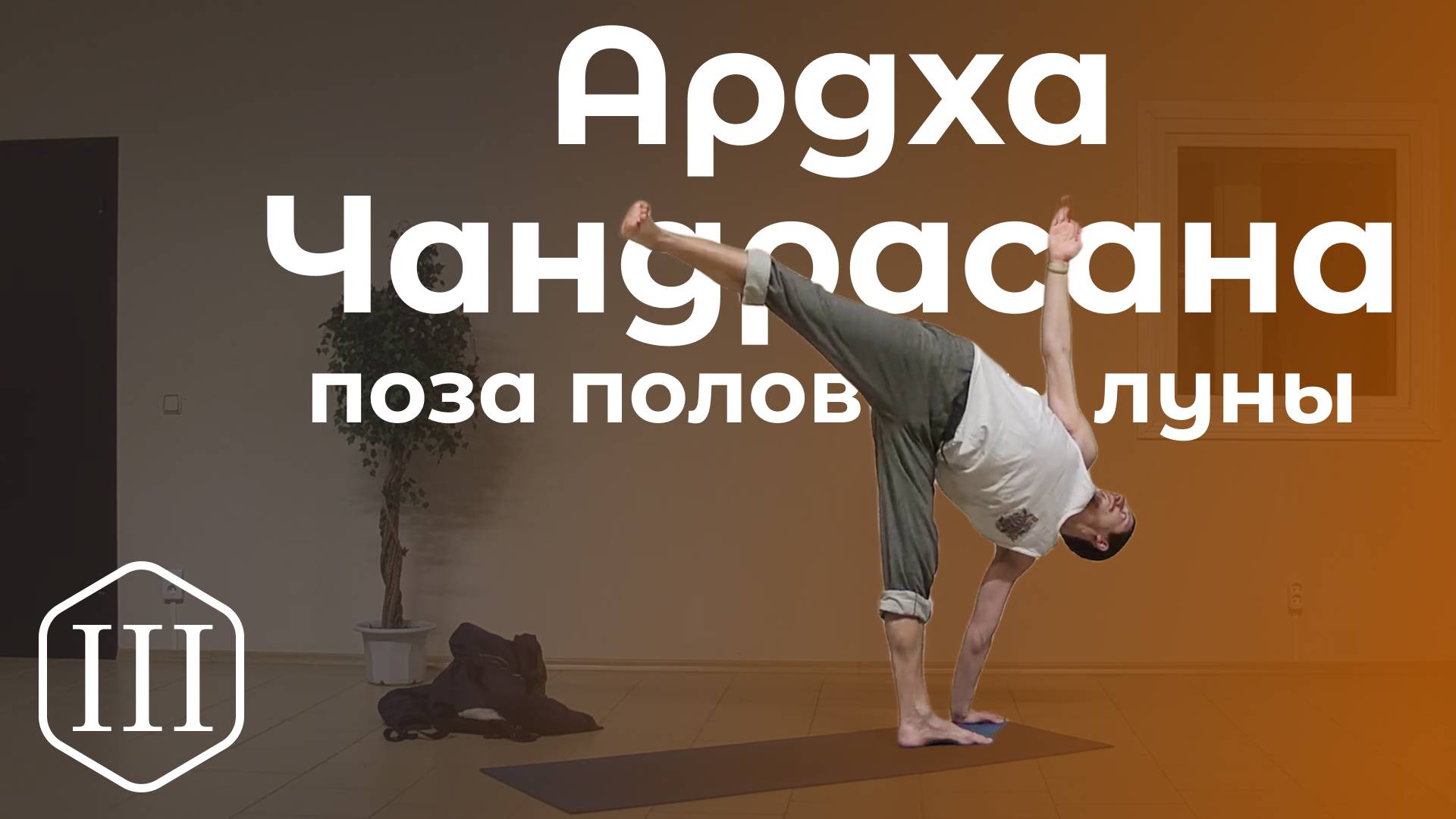 Ардха Чандрасана/ поза половины луны (полумесяца) *3 (Техника выполнения асан йоги)