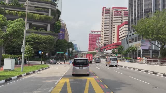 Сингапур. Живописная поездка среди тропических небоскребов в формате 4К