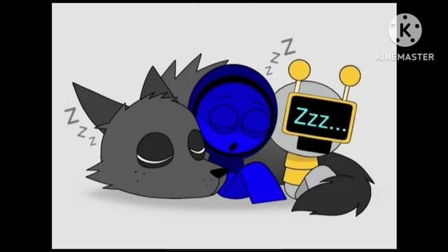 Grey Werefolf,Fun bot and Jevin sleeping together
