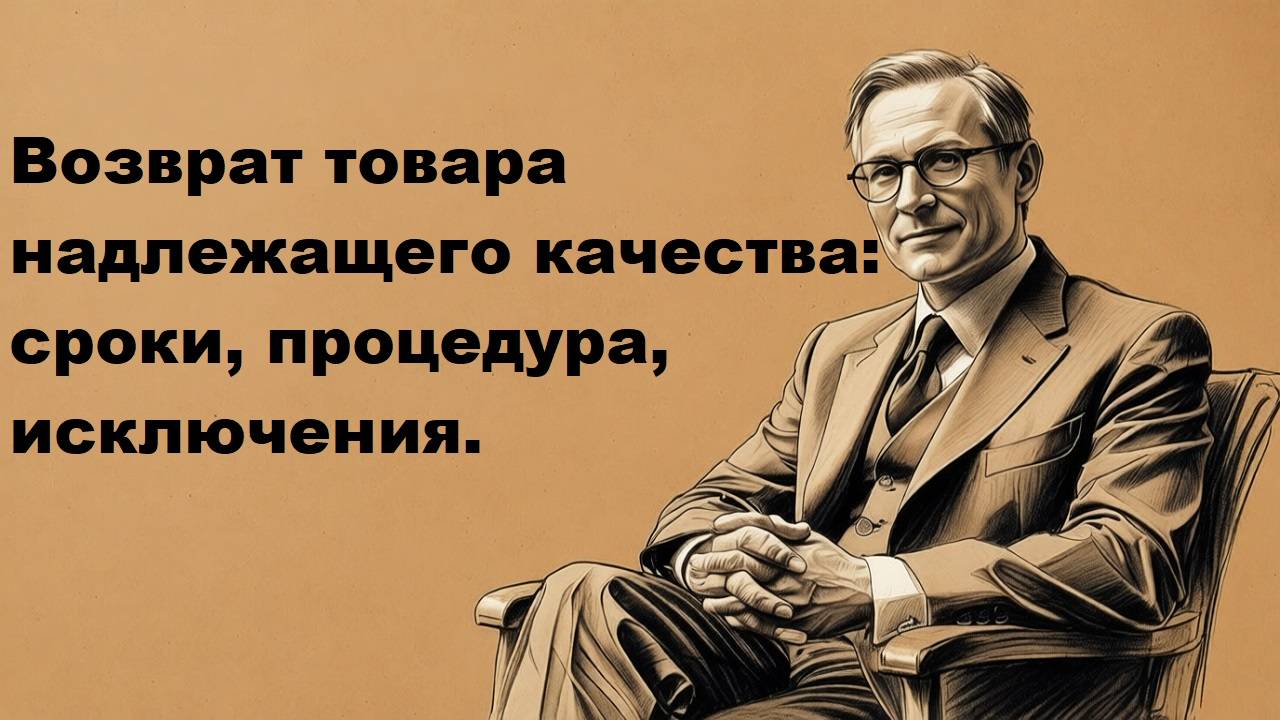 Возврат товара надлежащего качества за 14 дней. Сроки, порядок, список исключений