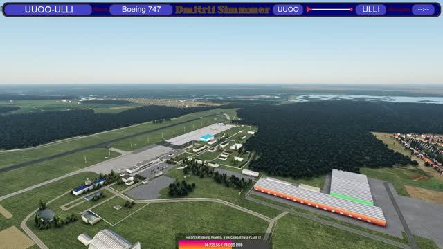 XPlane12 SSG Boeing_747_400 Летим в Питер Active Sky XP