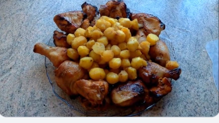 Куриные бёдра и голень в горчично-медовом маринаде на елочке в тандыре. Очень вкусный рецепт!