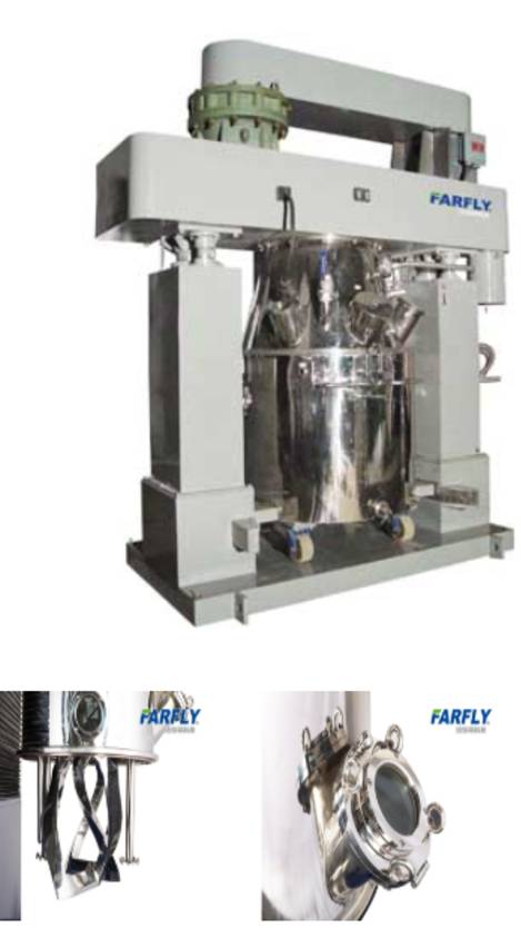 farfly FXDJ-1000L Планетарный смеситель c диссольвером 75х30 кВт. для вязких продуктов.