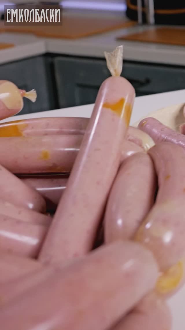 Домашние сосиски Сливочные с сыром.