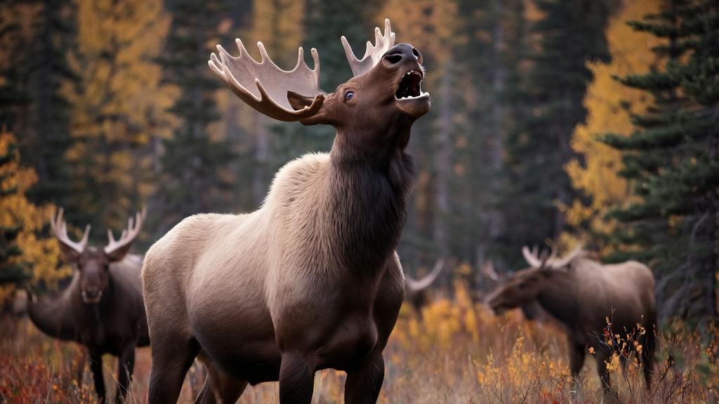 Голос рев крик лося слушать во время гона