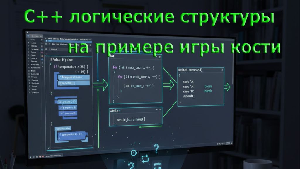 C++: программирование, логические операторы, управляющие структуры. Пишем игру "кости", применив...