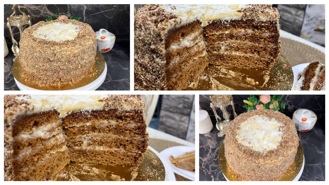 Торт Медовик в мультиварке с заварным кремом