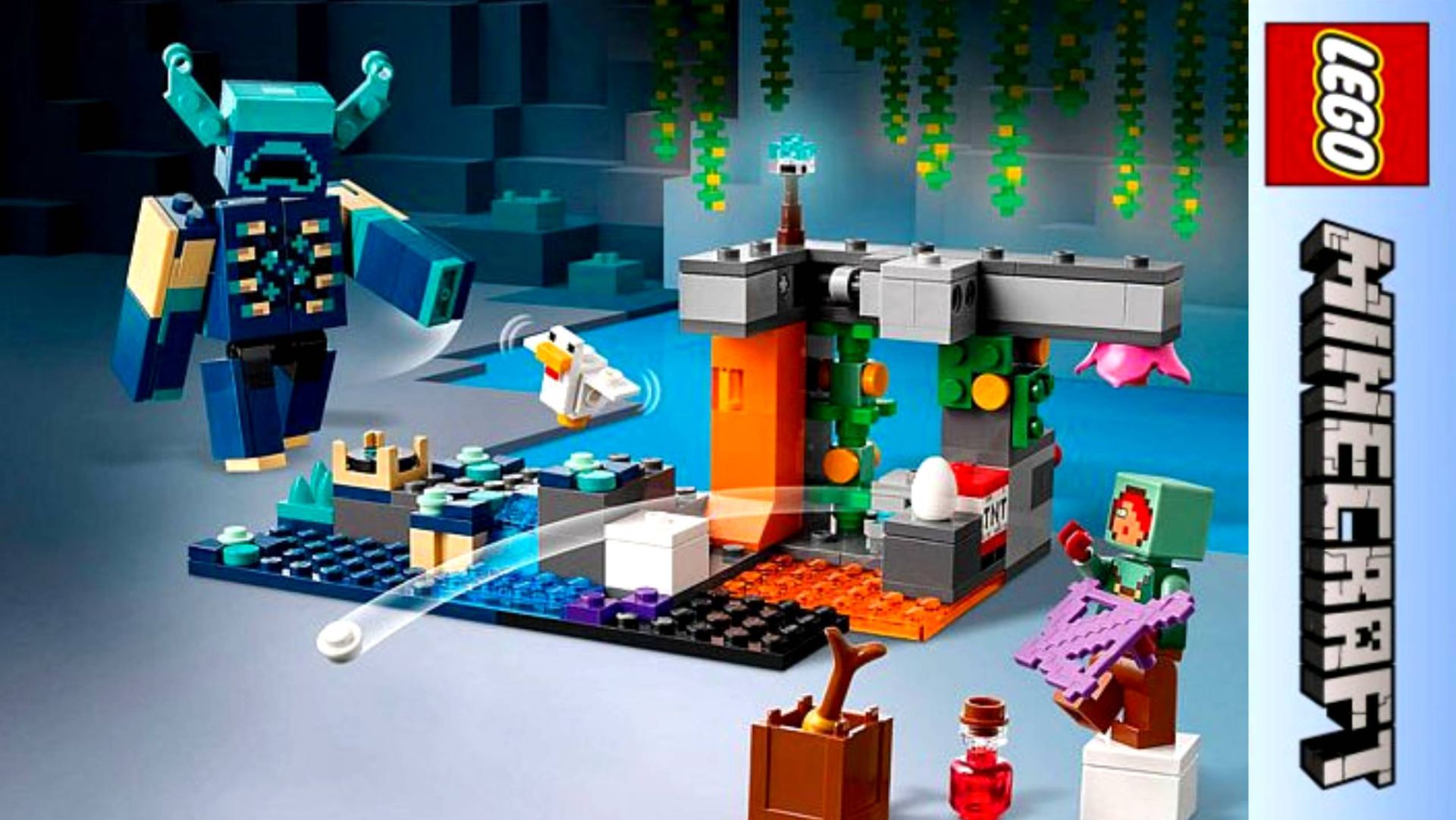 LEGO Minecraft 21274 Столкновение с Варденом Обзор набора лего майнкрафт