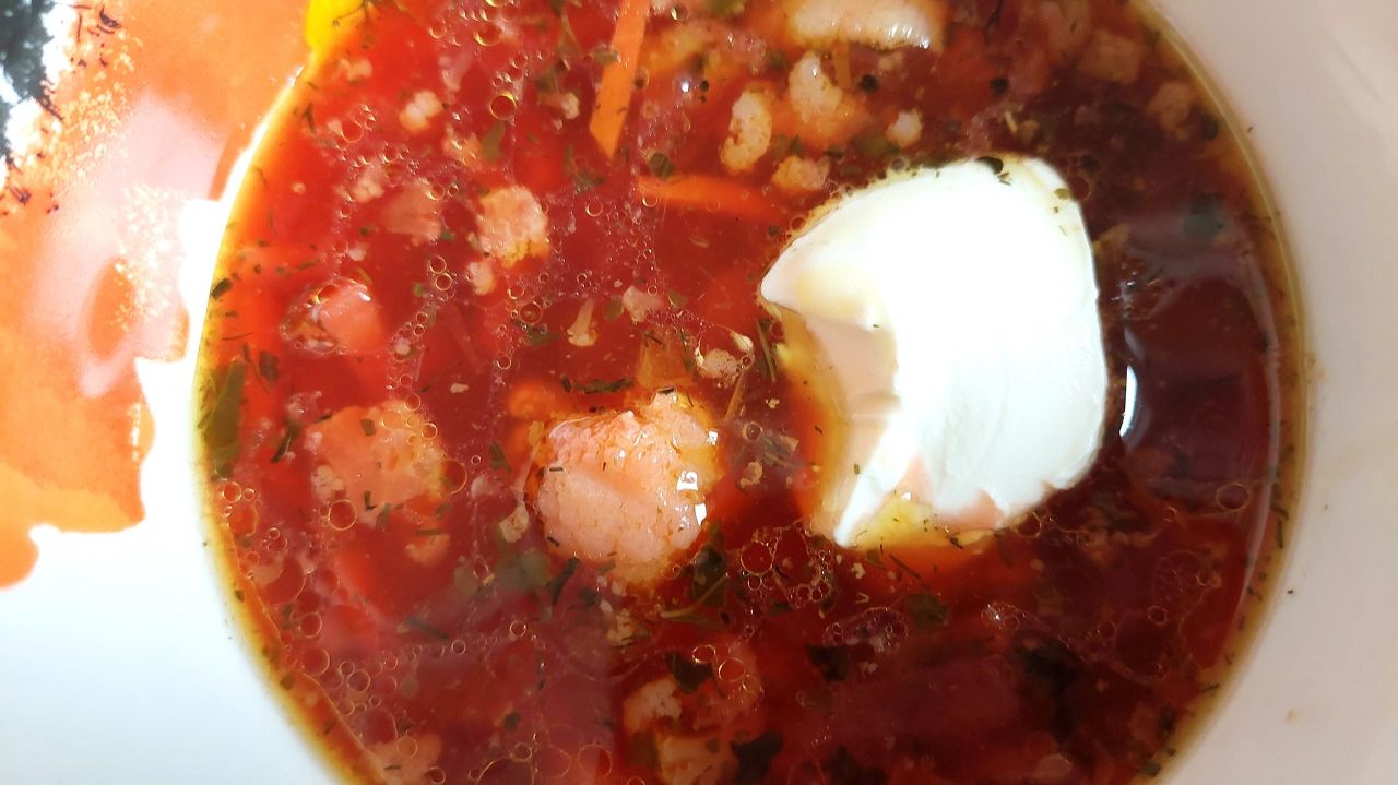 Борщ с цветной капустой. Идеальное сочетание овощей.