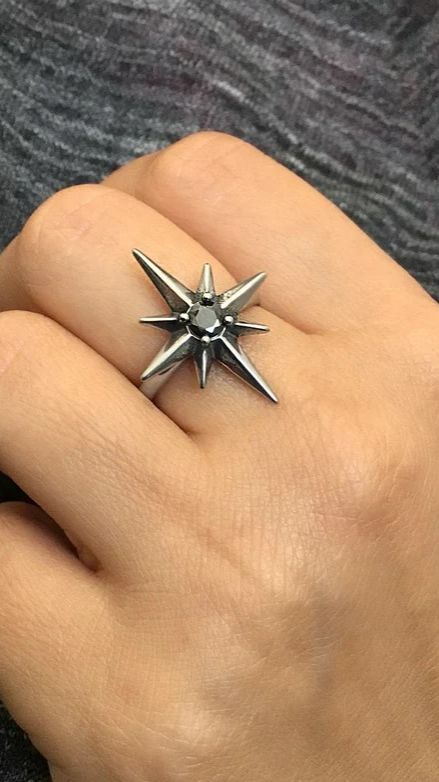 Дизайнерское кольцо "Стальная звезда" от StarfallShop