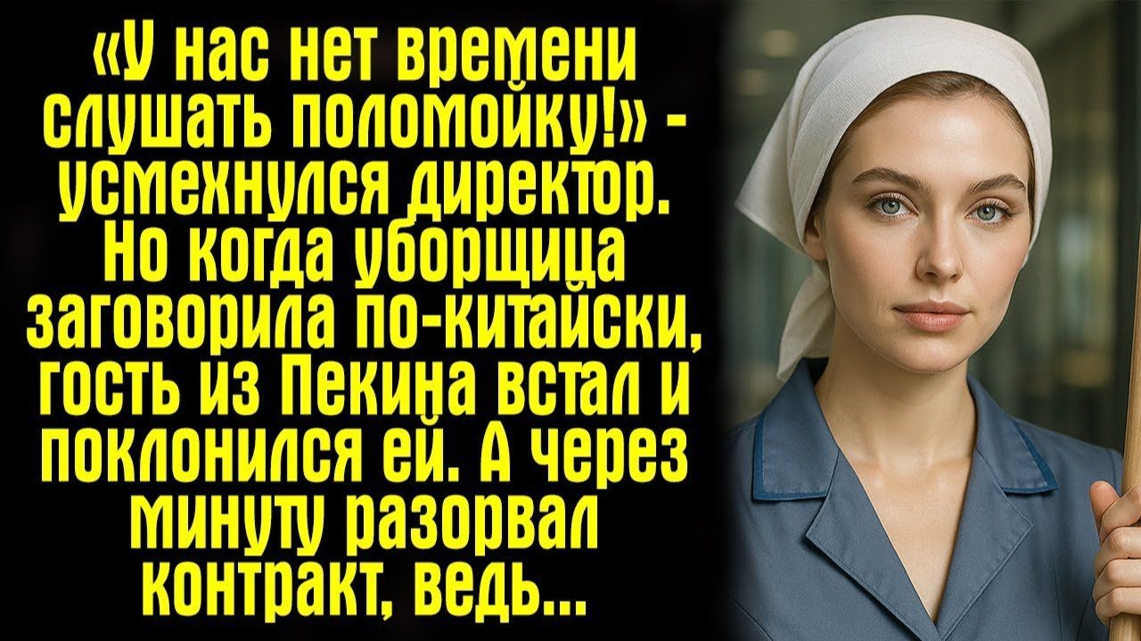«У нас нет времени слушать поломойку!» — усмехнулся директор. Но когда уборщица заговорила...