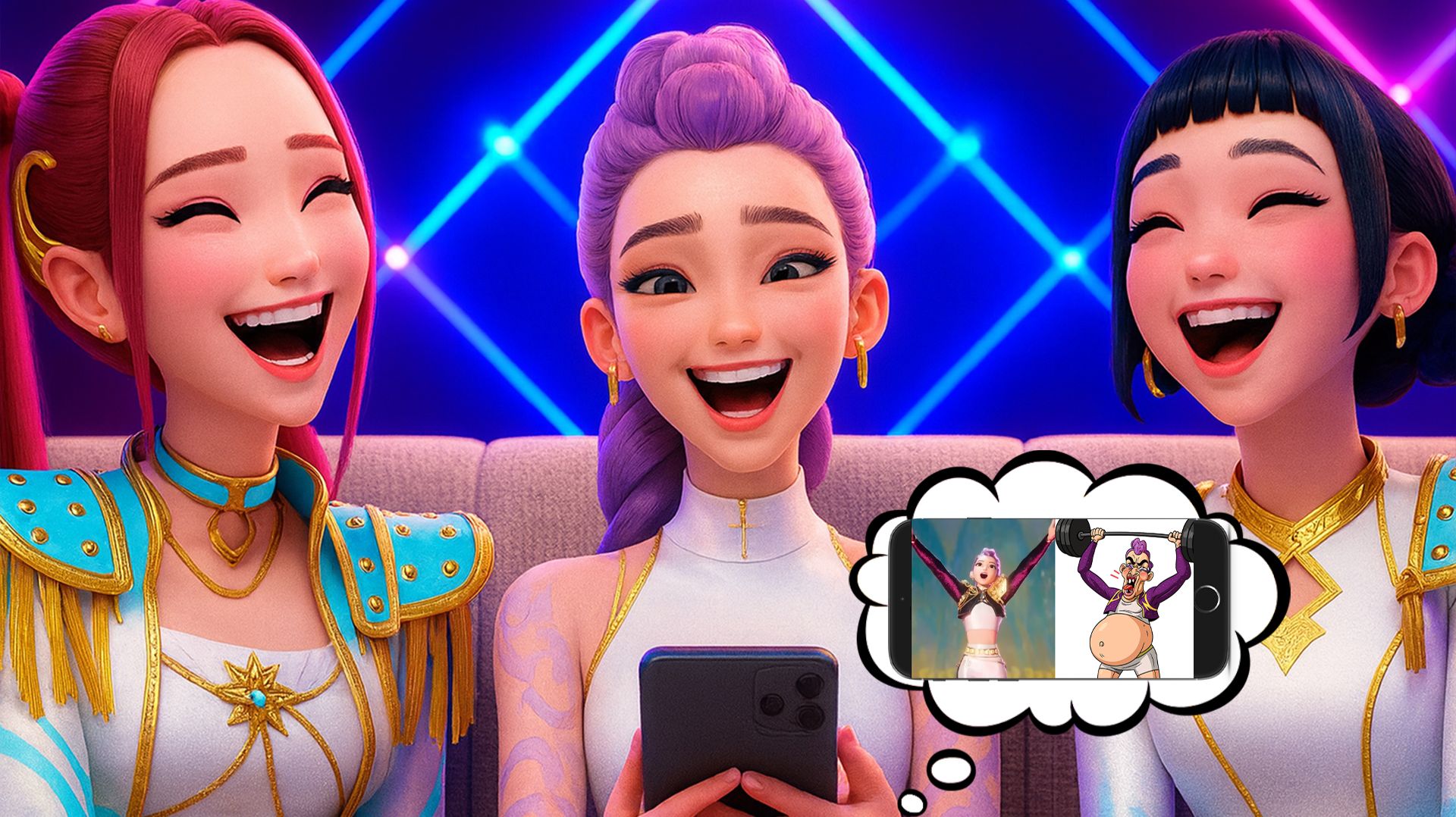 Охотницы на демонов. Тренд 2025 года . Soda Pop X Huntrix Golden - KPop Demon Hunters Mem Parody