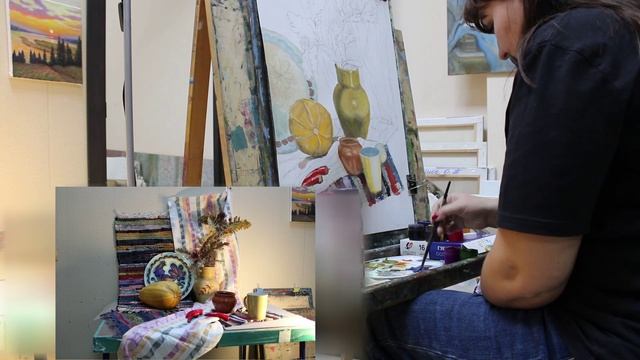 МАСТЕР-КЛАСС: ОСЕННИЙ НАТЮРМОРТ | 1 ЧАСТЬ | Поговорим об энергии картин | ПРОЛОЖИМ ТЕПЛЫЙ СВЕТ