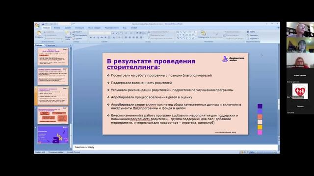 Сторителлинг как метод оценки программ. Опыт БФ "Арифметика добра"