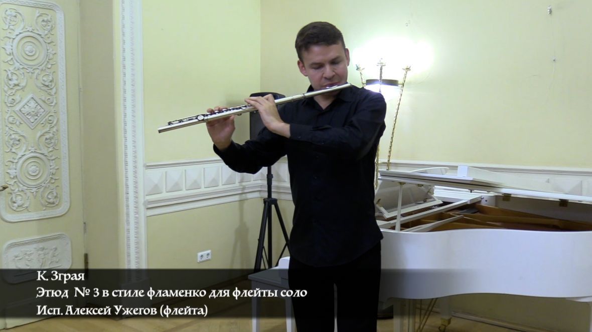 К.Зграя Этюд №3 в стиле фламенко для флейты соло. Исп. Алексей Ужегов(флейта)