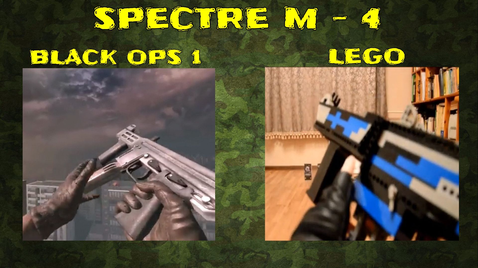 ЛЕГО ОРУЖИЕ  | ИТАЛЬЯНСКИЙ ПИСТОЛЕТ - ПУЛЕМЁТ SPECTRE M - 4 ИЗ ИГРЫ CALL OF DUTY BLACK OPS