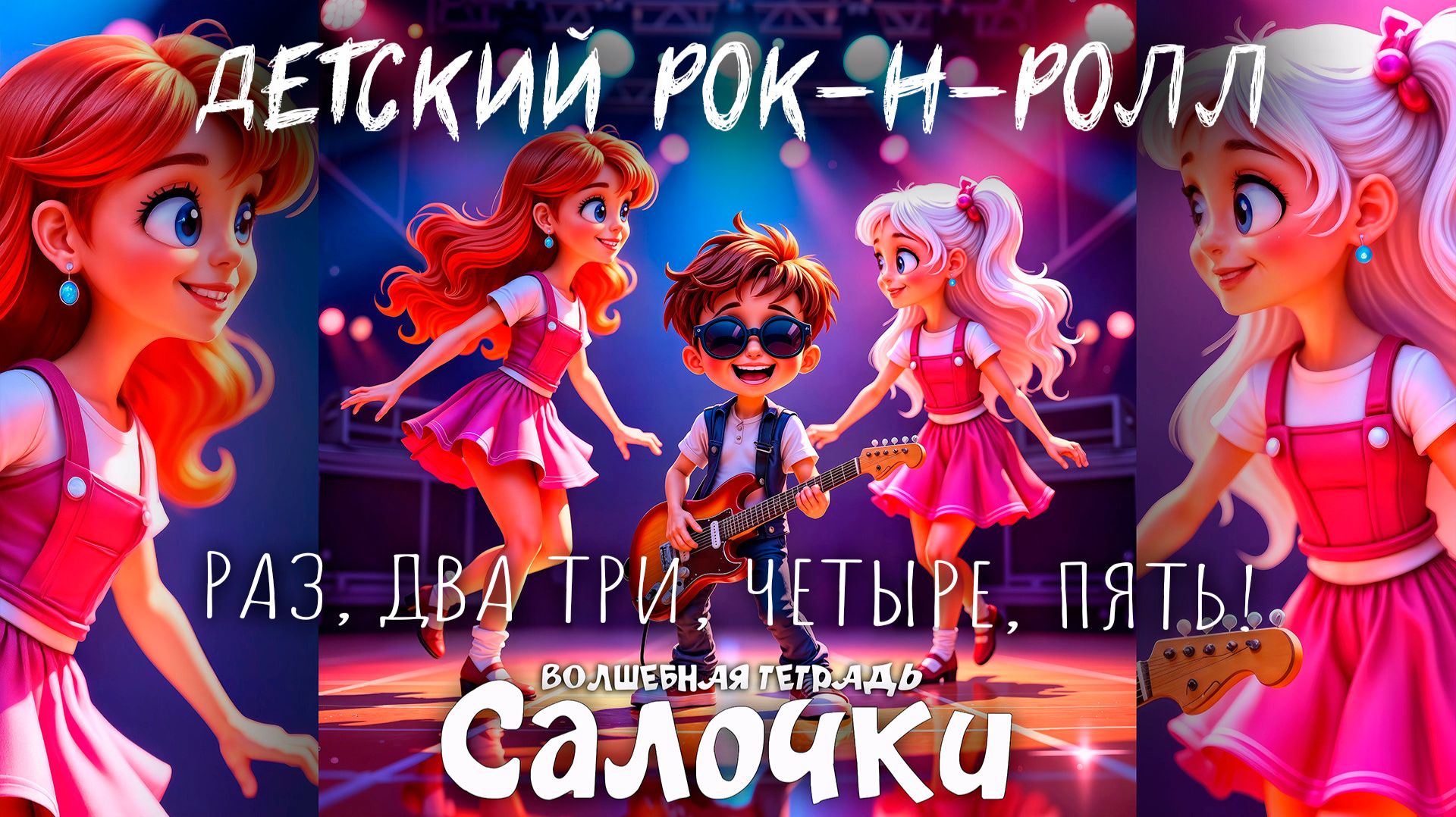 Волшебная тетрадь. САЛОЧКИ. Новая детская песня про игру в салочки. Детский танец рок-н-ролл.
