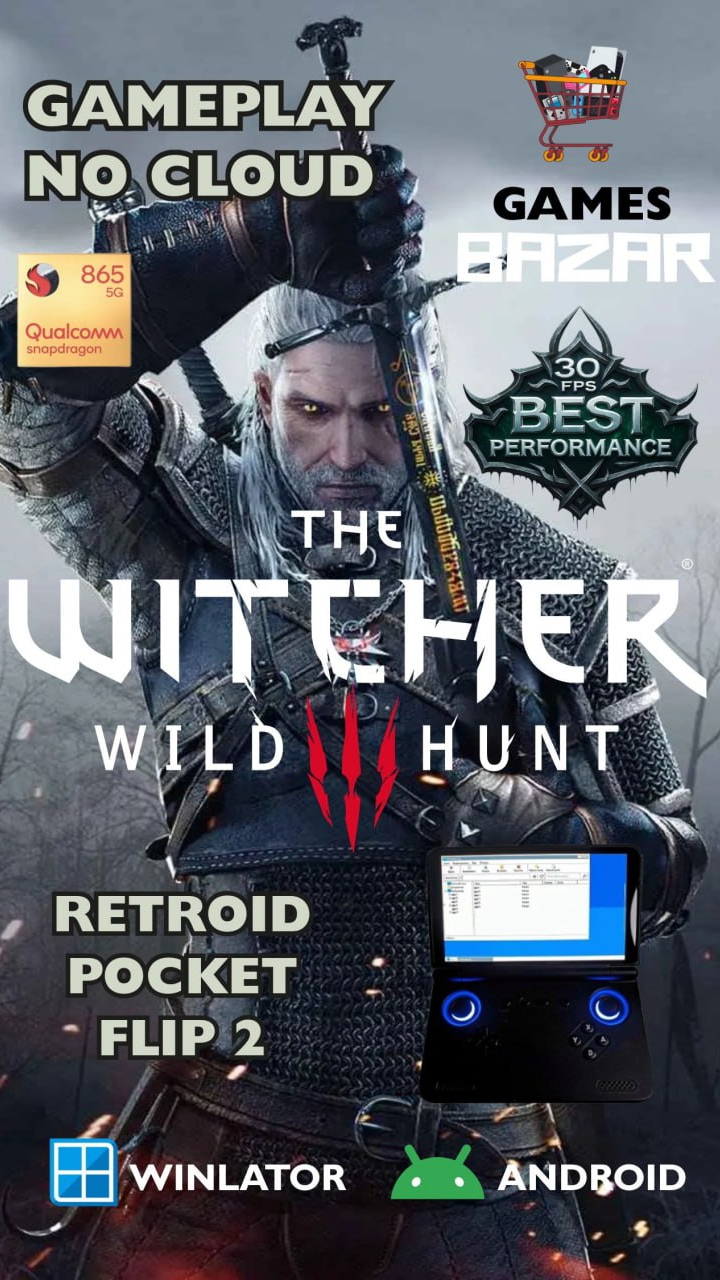 The Witcher 3: Wild Hunt (PC) на андроид  Winlator v10.1 Retroid pocket flip 2  #thewitcher3