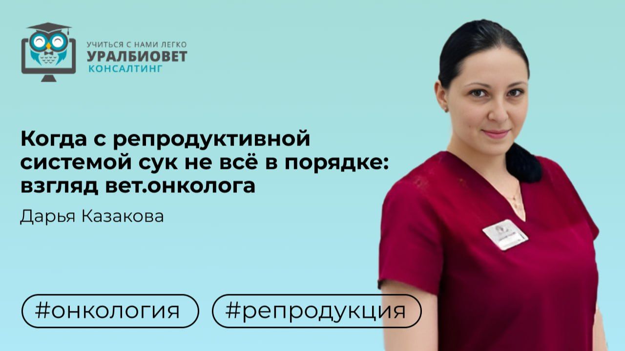 Когда с репродуктивной системой сук не всё в порядке: взгляд вет.онколога. Лектор Дарья Казакова