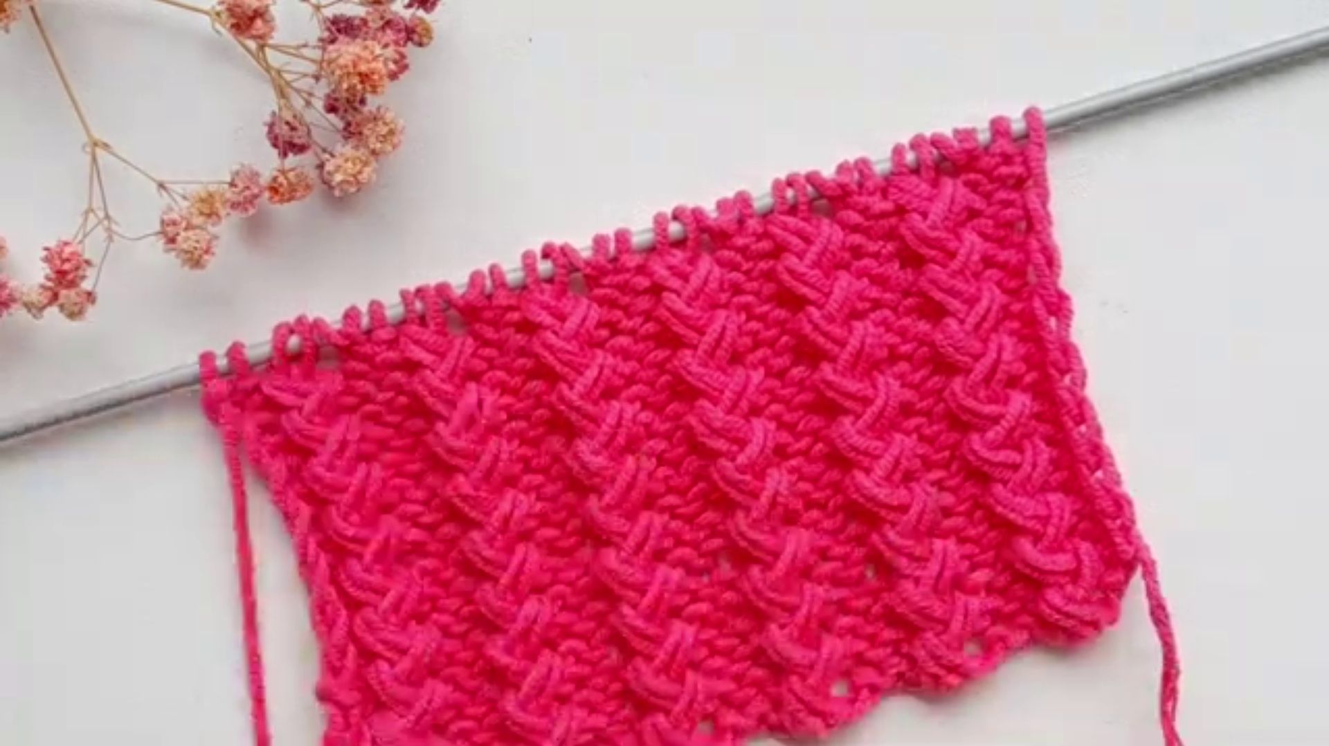 Очень простой узор спицами - Вязание спицами для начинающих