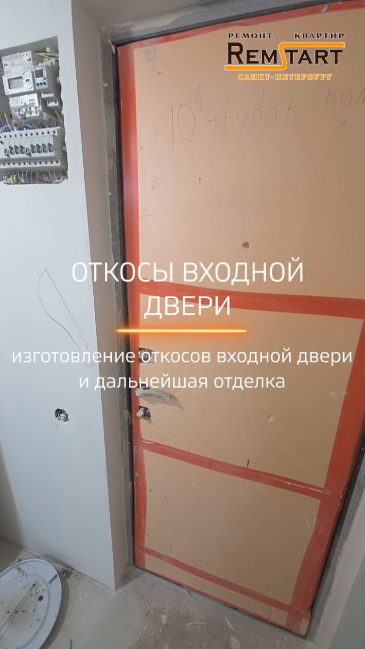 Откосы входной двери с отделкой уголками - ремонт квартиры под ключ советы