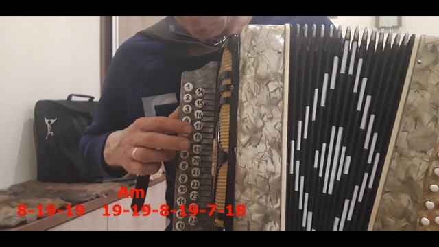 разбор на гармони Ак сириннэр. гармунда разбор по цифрам