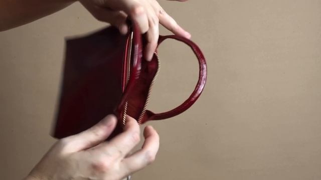 Косметичка - клатч лаковая бордовая | Серия "Лакки"