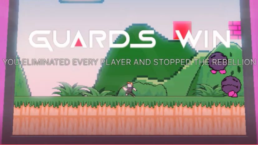 победил  за охраника в ink game