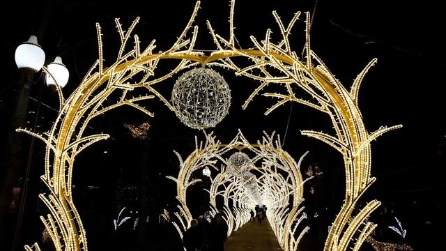 Световая инсталляция в парке | Эффектные световые арки