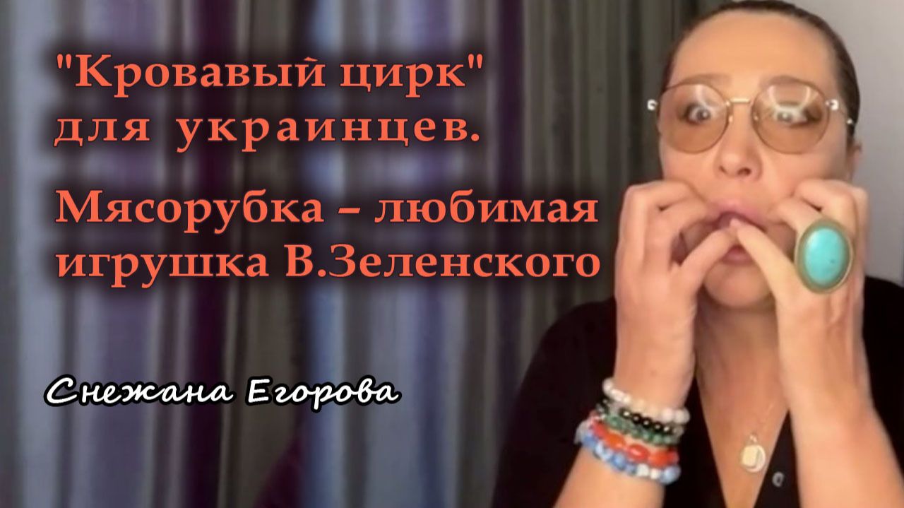 Снежана Егорова. "Кровавый цирк" для украинцев. Мясорубка – любимая игрушка В.Зеленского