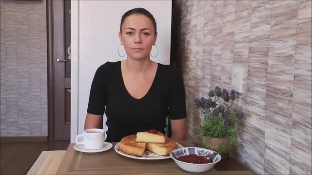 Манник на Кефире с вишнёвым конфитюром ВСЁ СМЕШАЛ И В ДУХОВКУ