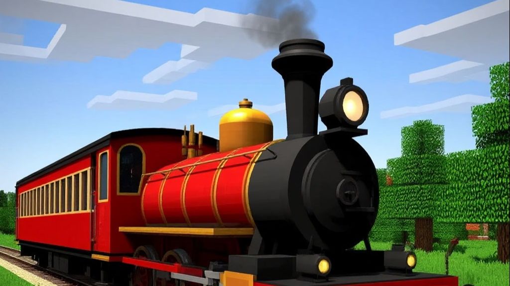 Поезд который двигается в майкрафте без медов без командных блоков