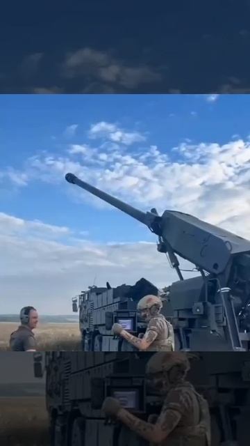 Наш дрон заглянул прямо на позицию ВСУ во время артиллерийской стрельбы.