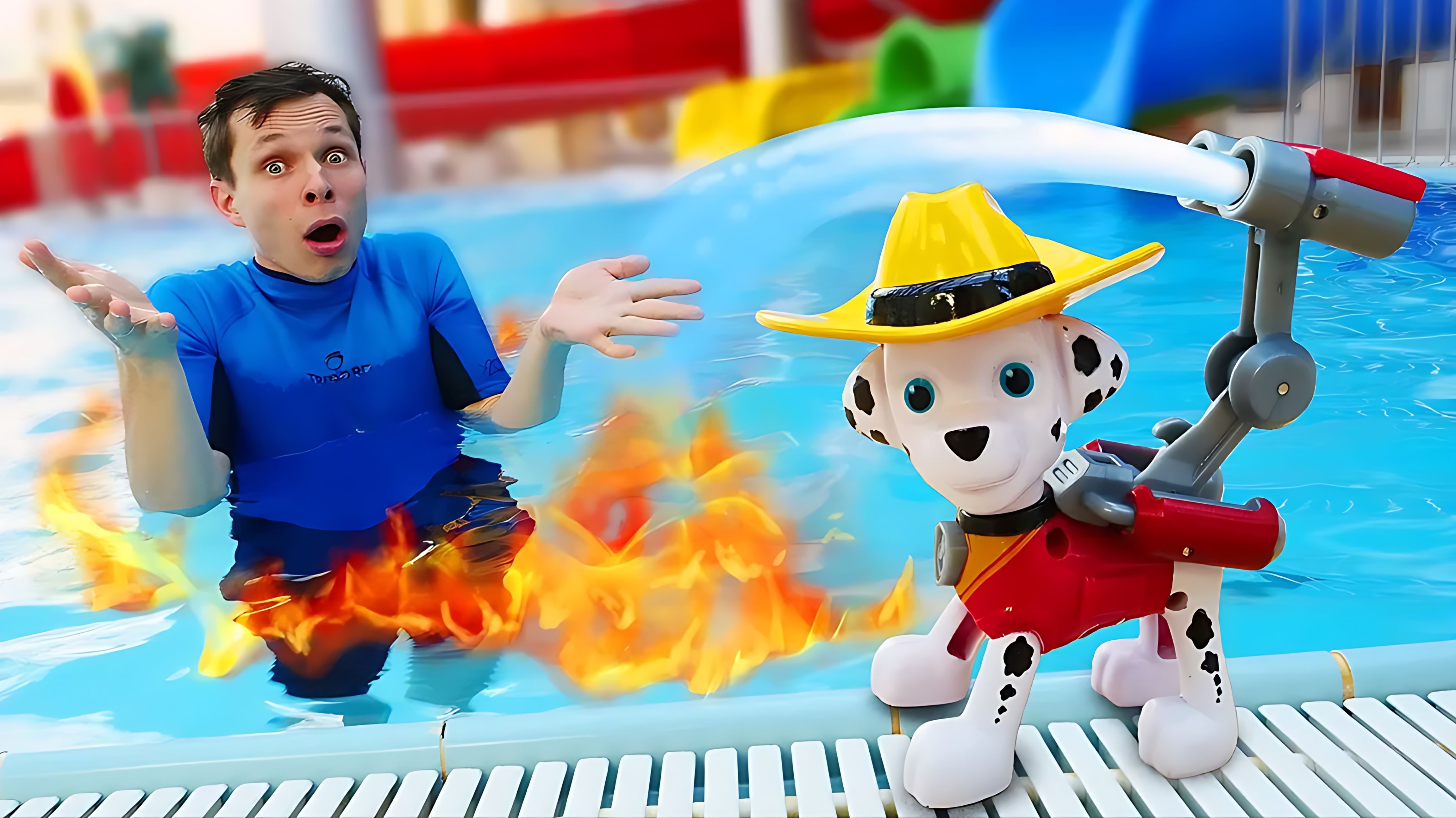 🚨 ЩЕНЯЧИЙ ПАТРУЛЬ и АКВАТИМ против огненной атаки в АКВАПАРКЕ! 🔥