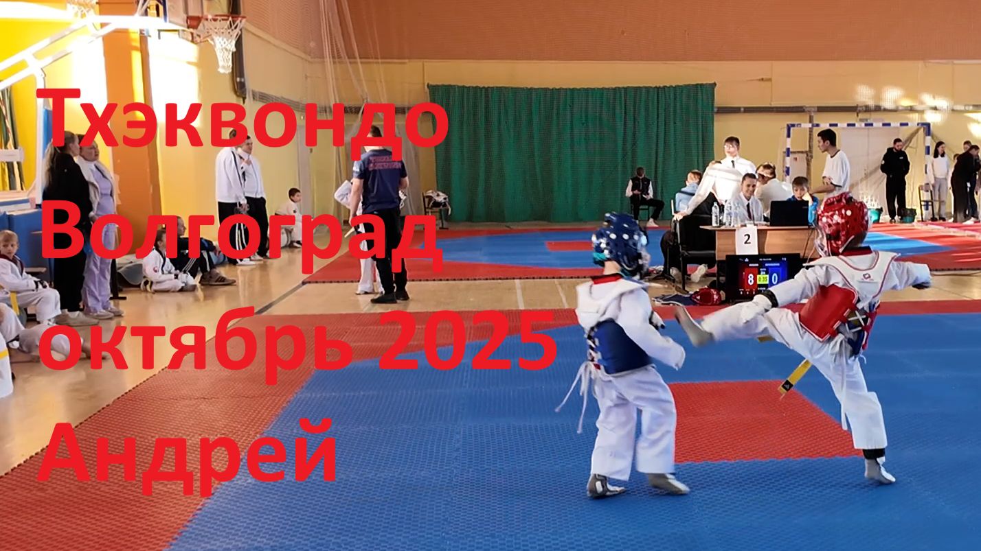 Тхэквондо Андрей. Первое место. Волгоград. Октябрь 2025.
