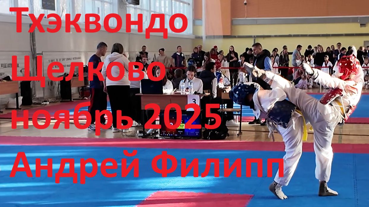 Тхэквондо. Открытый кубок клуба Торнадо. Андрей Филипп. Первые места. Щелково. 16 ноября 2025.