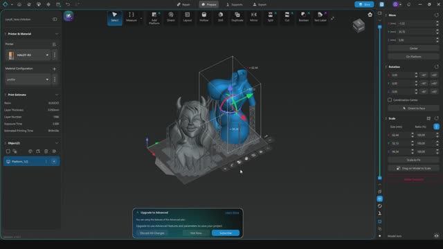 Нарезка модели для 3D печати Blender, Паладин