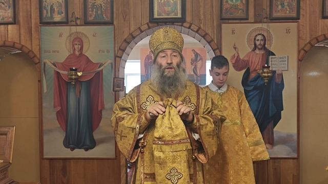 Проповедь владыки Гурия в храме Покрова Пресвятой Богородицы с. Анучино
