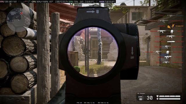 Warface  Мясорубка Пригород тест RX5700xt Xeon E5-2680v4