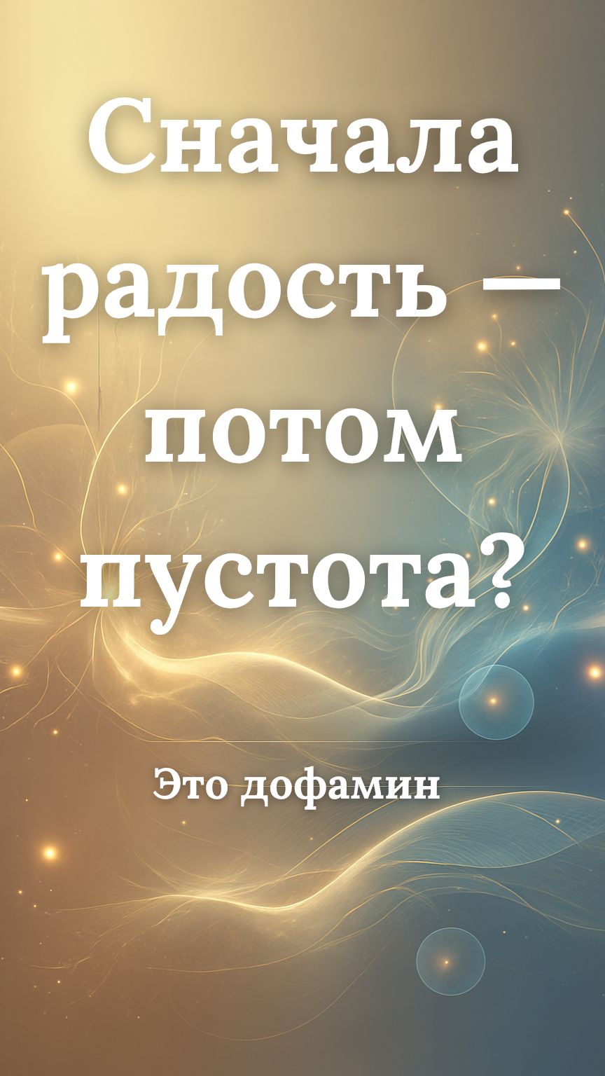 Сначала радость - потом пустота?